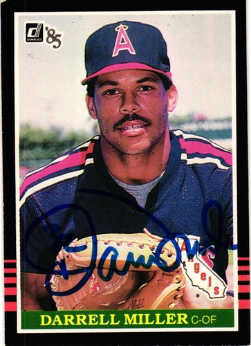 Darrell Miller #644 Signed 1985 Donruss MLB Baseball Card Angels Auto ...