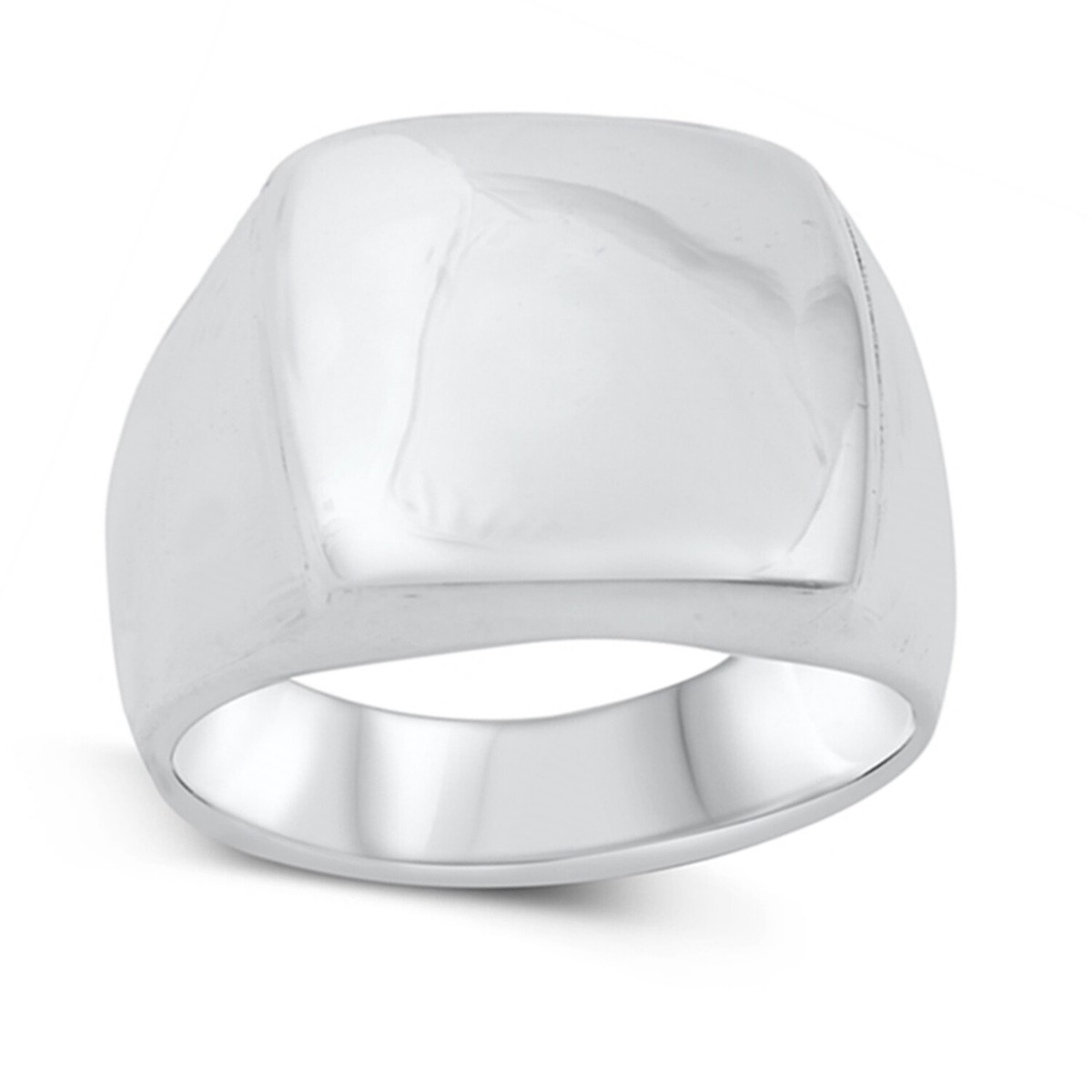 34Signet Ring 925 Sterling Silver 15mm Casual Band Size 7-13 34Signet Ring 925 Sterling Silver 15mm Casual Band Size 7-13