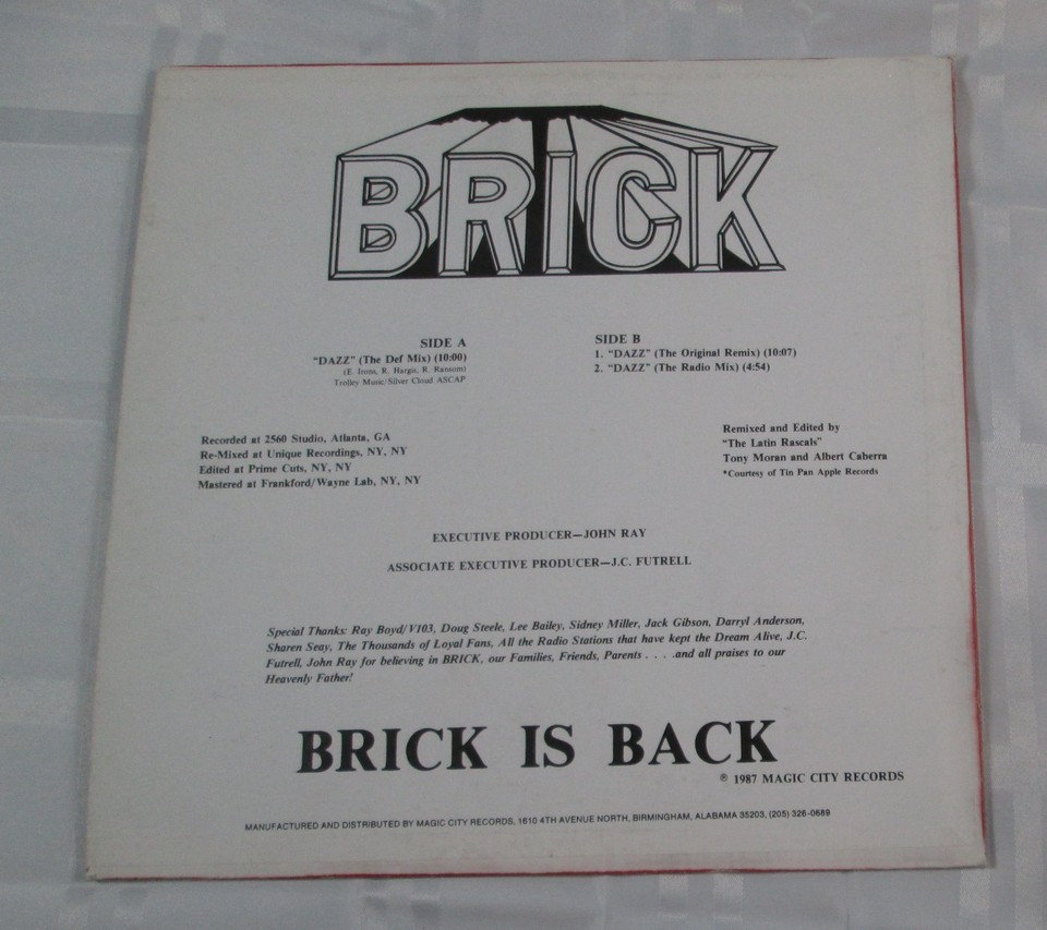 BRICK - DAZZ 12" Vinyl 1987 Magic City Records Electro/Funk The Latin ...