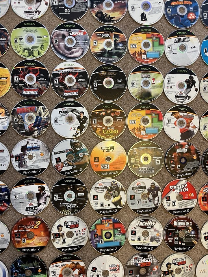 Disc Only Video Game Lot Of 100 Games UNTESTED Disc Only | eBay