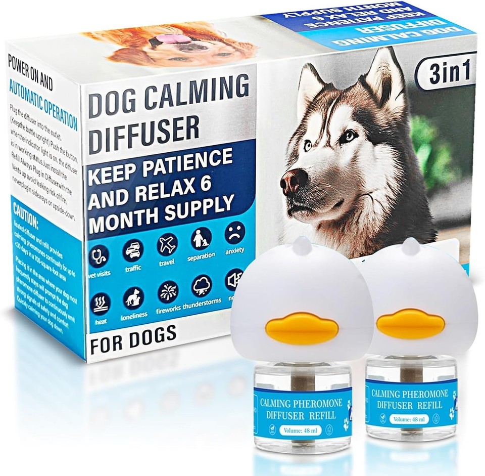 Dog Calming Diffuser 3-in-1 Kit with Pheromones – 1 Base + 2 Refills ...