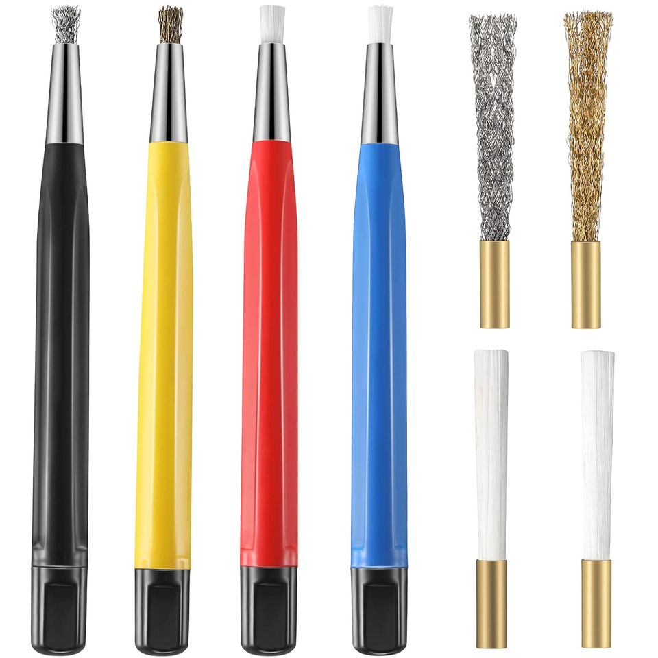 8 Pieces Scratch Brush Pen Set, Pen Style Prep Sanding Brush with Steel ...