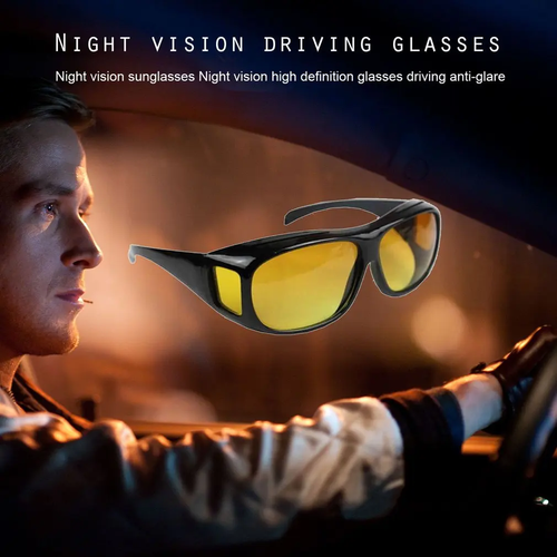 HD Night Vision Glasses Men Women Driving Sports Wraparound Fit Over ...
