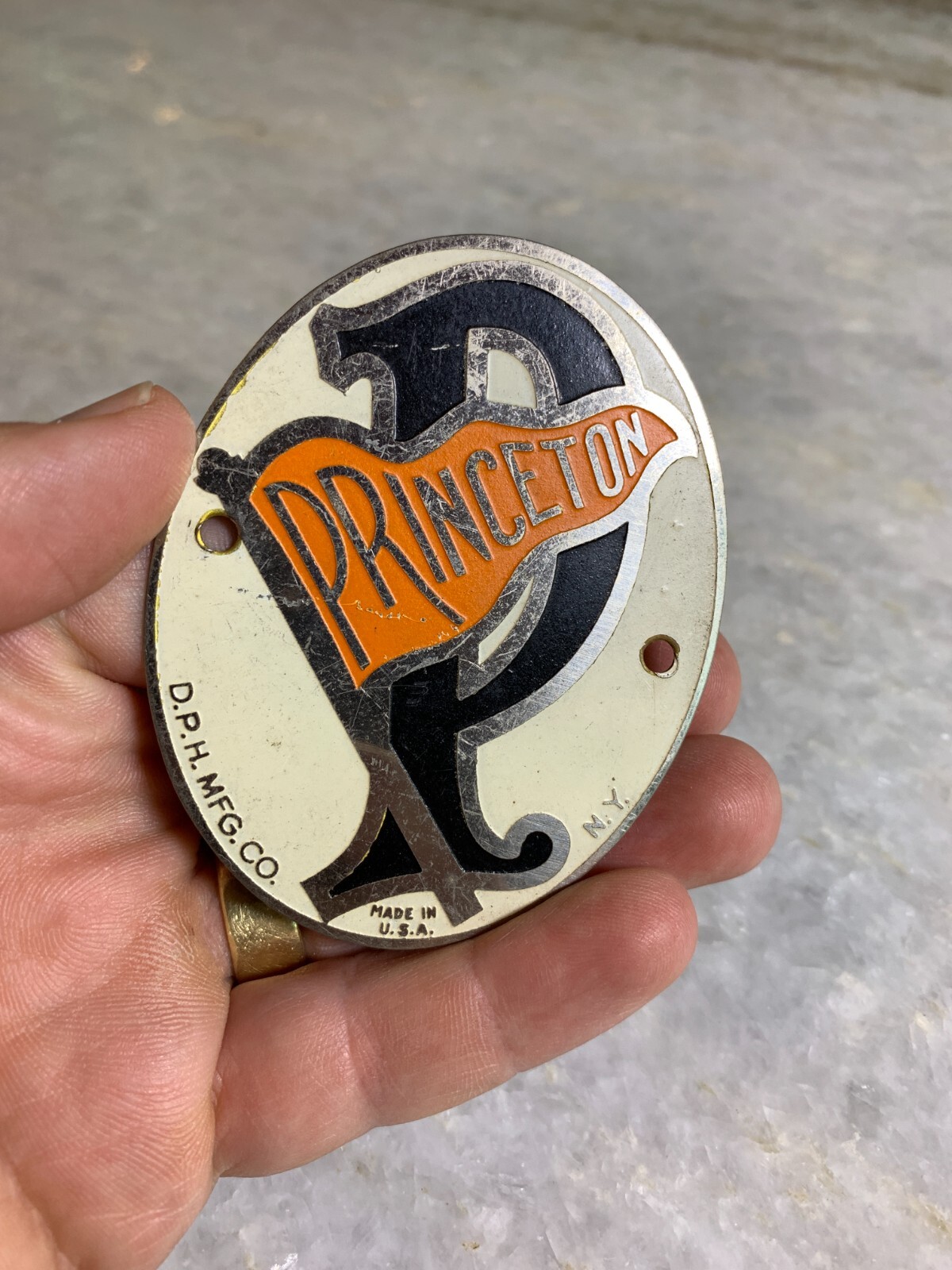 Antique PRINCETON [ University ] Bicycle Bike Head badge Headbadge ...