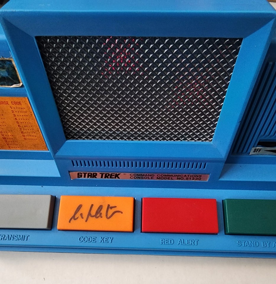 William Shatner Auto Signed 1976 Mego Star Trek Command Communications ...