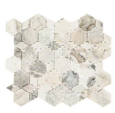 Daltile Stone Decor Luna 11in x 13in Marble Starpoint Mosaic Tile 1 box ...
