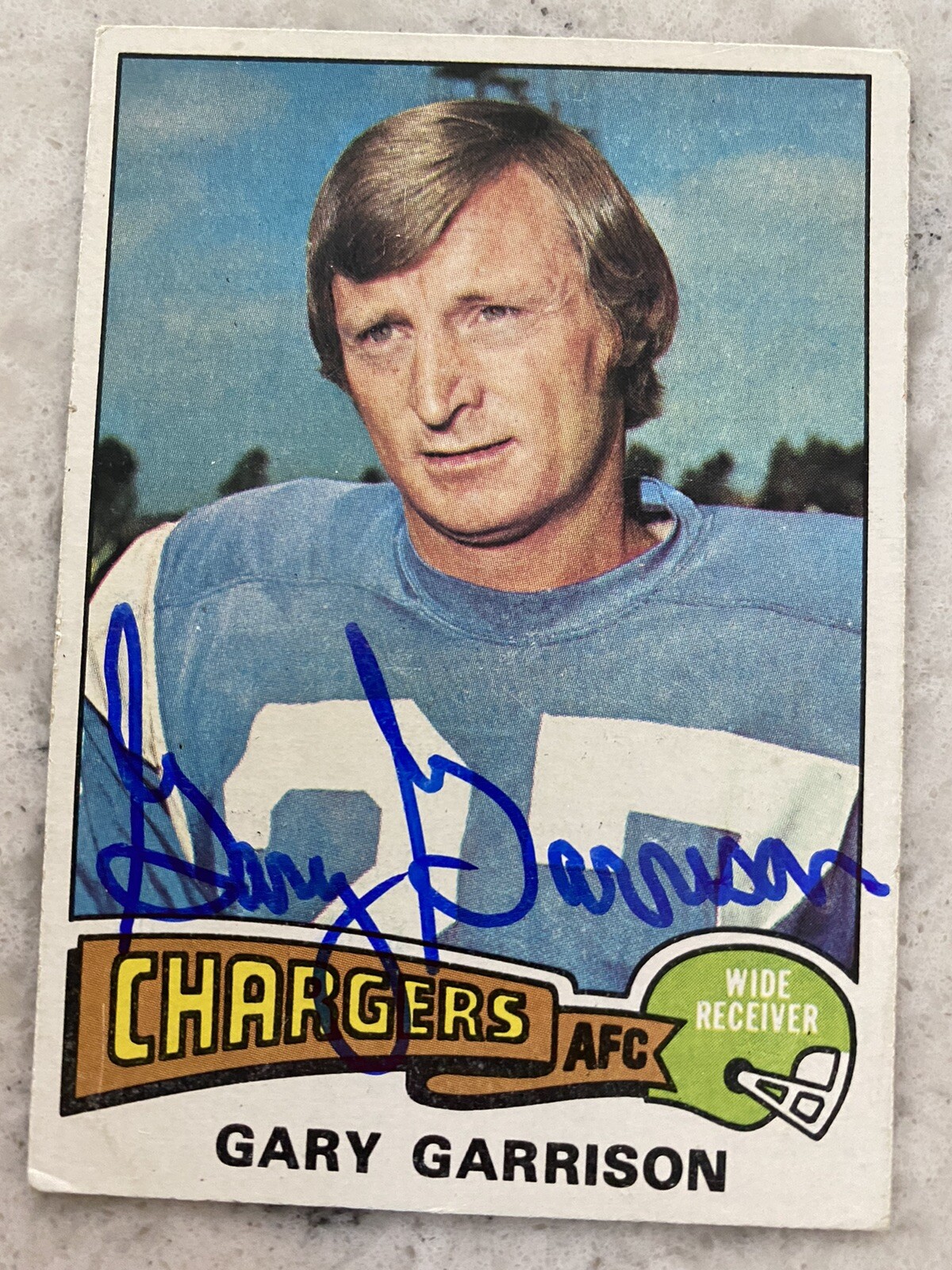 Gary Garrison signed SAN DIEGO CHARGERS card 1975 Topps | eBay