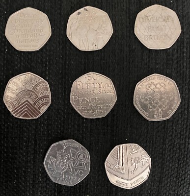 Extremely valuable and collectable 50p coin collection - 8 coins | eBay UK