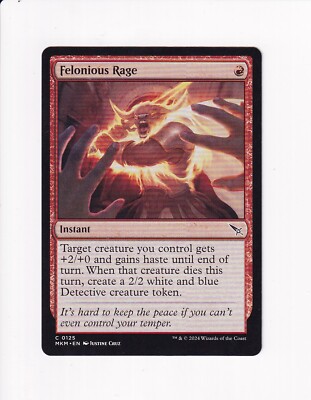MAGIC THE GATHERING MTG MURDERS AT KARLOV MANOR FELONIOUS RAGE (#2) | eBay
