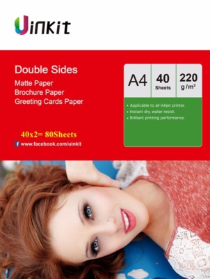 A4 220Gsm Double Sides Matt Inkjet Paper Matte Photo Paper Uinkit - 80 ...