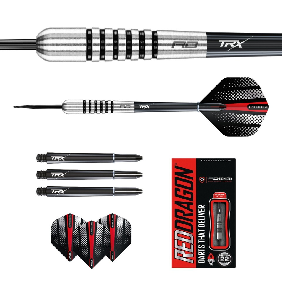 RED DRAGON Flightmasters Tungsten Darts Set 21g,22g,23g,24g,25g,26g,28g ...