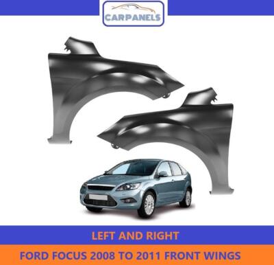 FORD FOCUS 2008 - 2011 FRONT WINGS PAIR LEFT AND RIGHT BOTH SIDE PRIMED ...