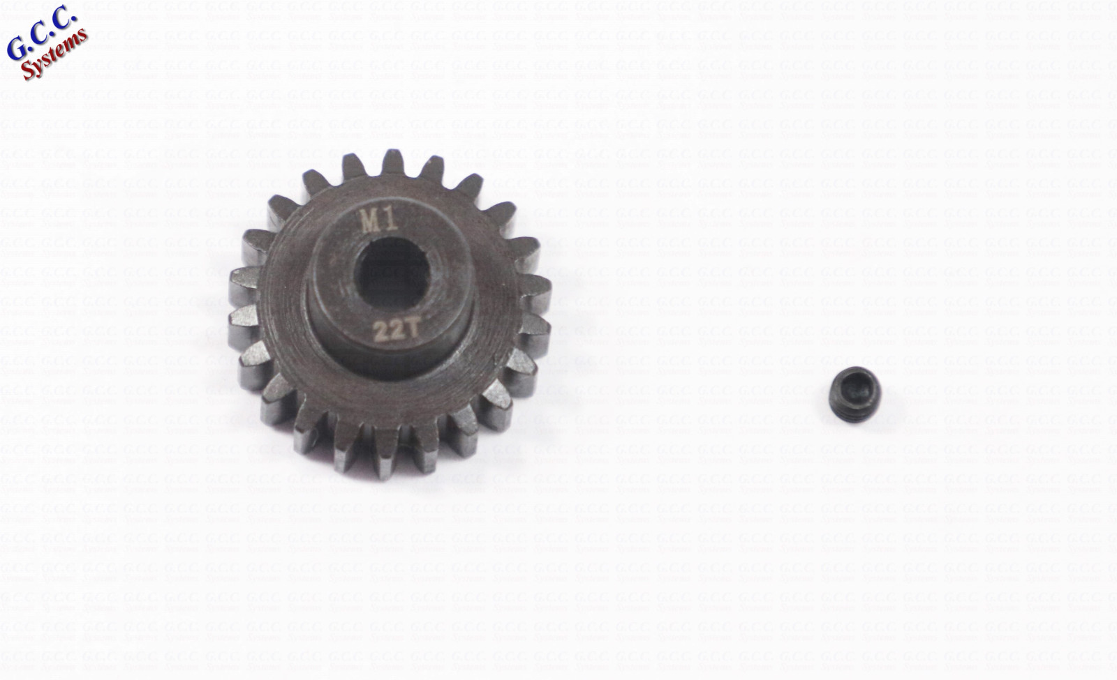 M1 22t 22 Tooth Hard Anodized Motor Pinion Gear with Set Screw 5mm ...