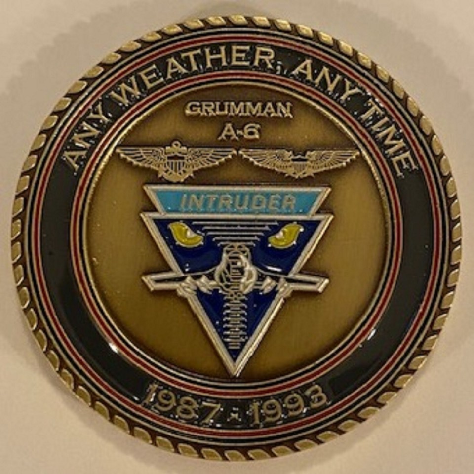 NAVY VA-155 SILVER FOXES GRUMMAN A-6 ATKRON 155 CHALLENGE COIN | eBay