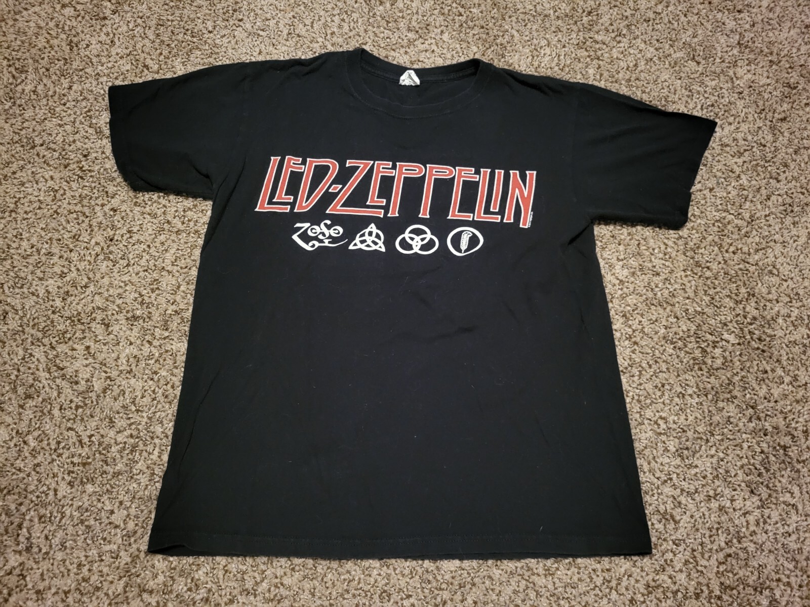 Led Zeppelin Zoso Album 4 symbols Logo 2011 Tultex Gr… - Gem