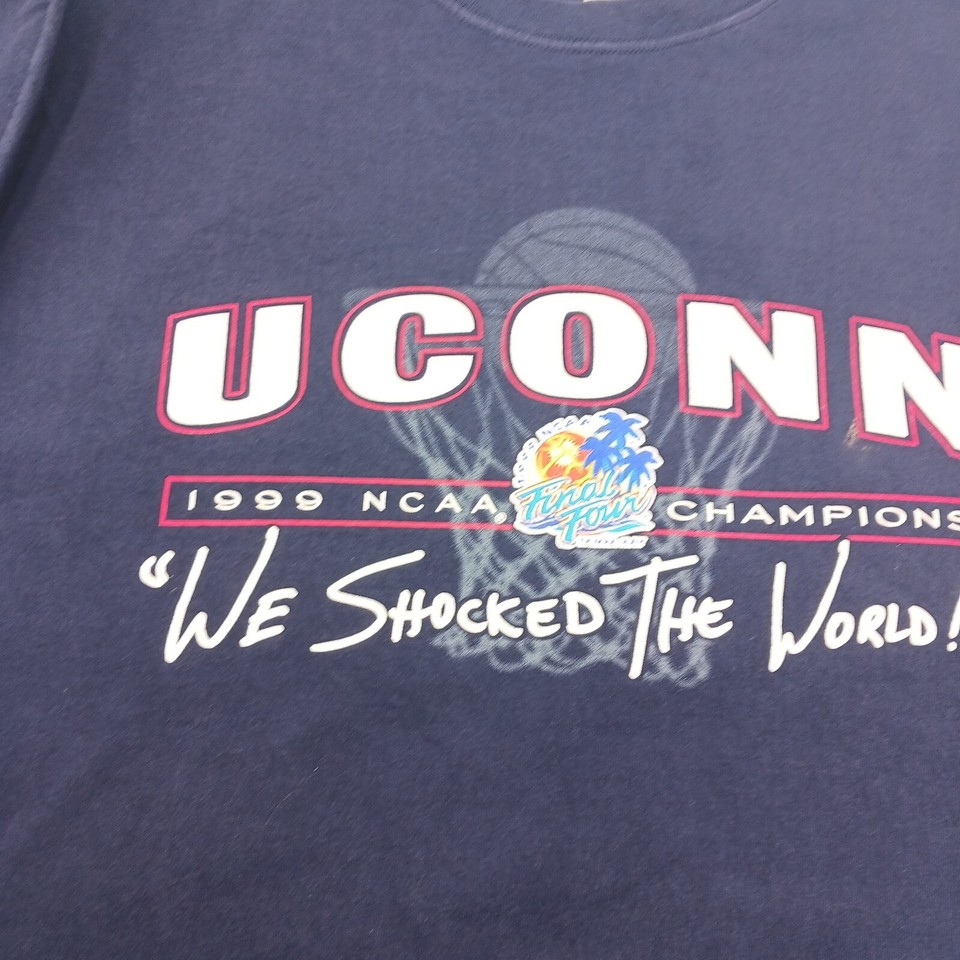Vintage 90s UConn Huskies Basketball 1999 Championship T-Shirt Size ...
