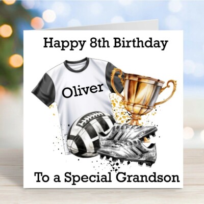 Personalised Boys Male Rugby Card Any Name Teenage Son Brother Grandson ...
