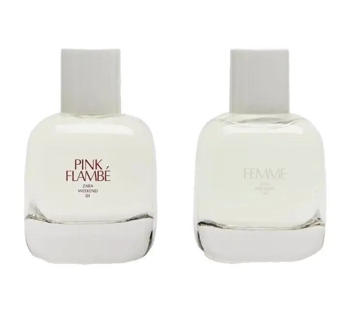 ZARA Femme & Pink Flambé Duo Set 90 ml - 3 Oz EDT Fragrance Woman ...