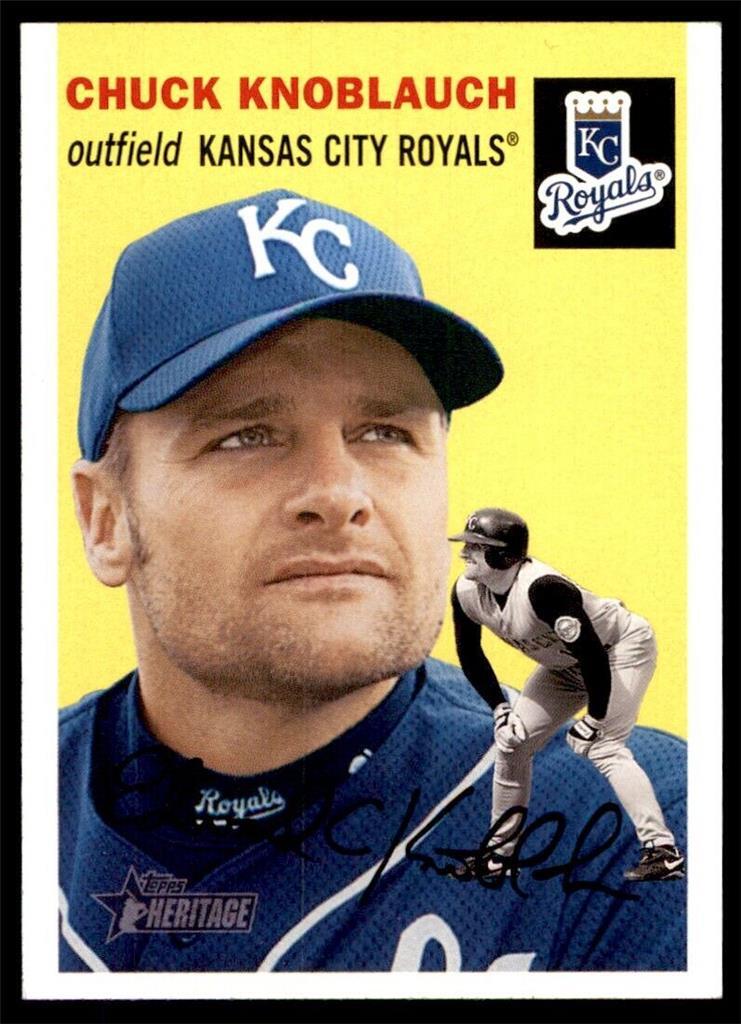2003 Chuck Knoblauch Kansas City Royals Topps Heritage Baseball Card ...