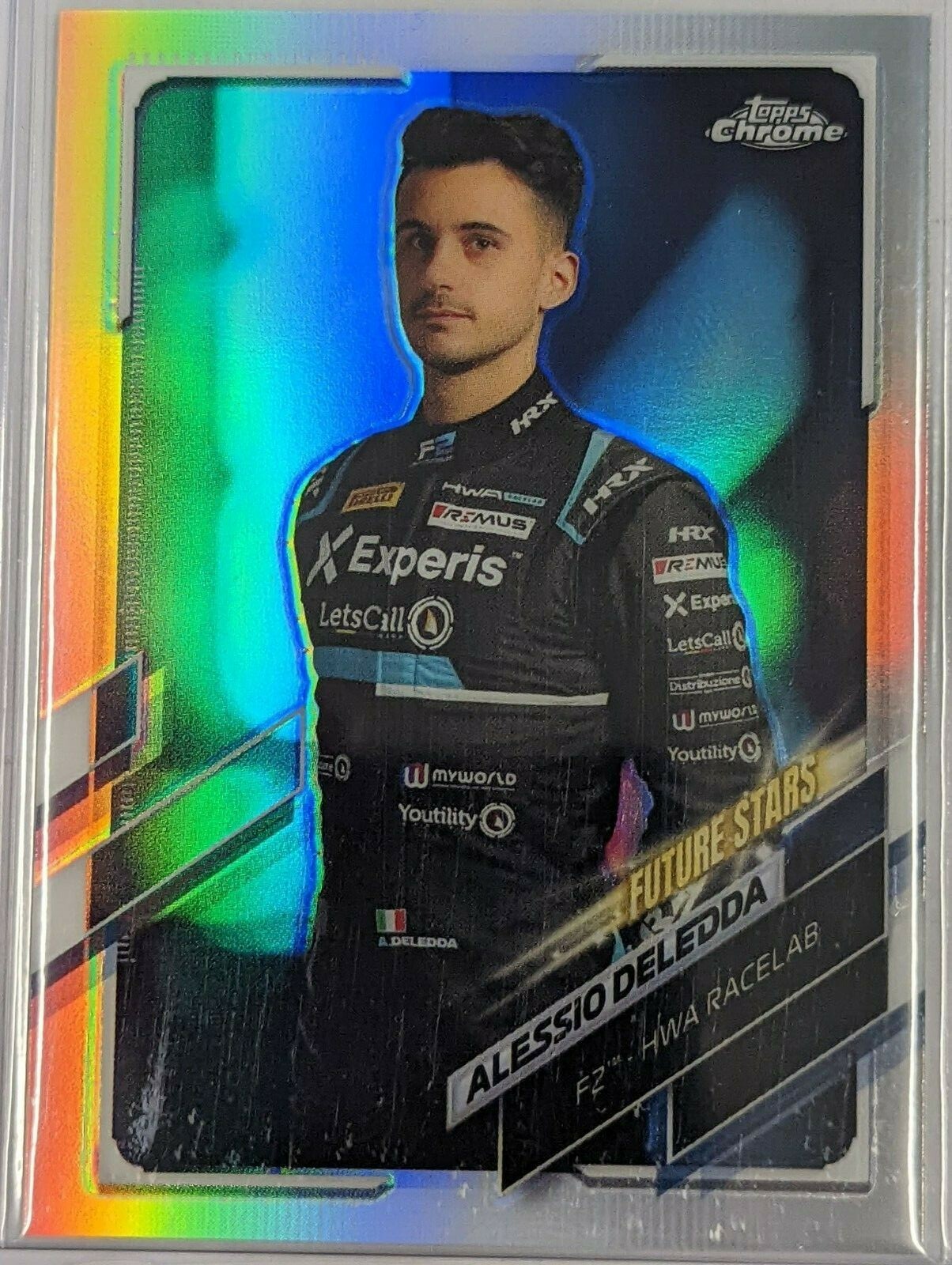 2021 TOPPS CHROME F1 REFRACTOR FUTURE STARS ALESSIO DELEDDA F2 HWA ...