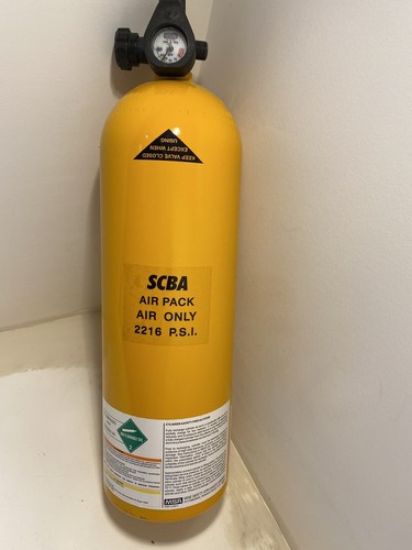 MSA SCBA AIR PACK 2216 PSI ALUMINUM CYLINDER W/ NEW HYDRO | eBay