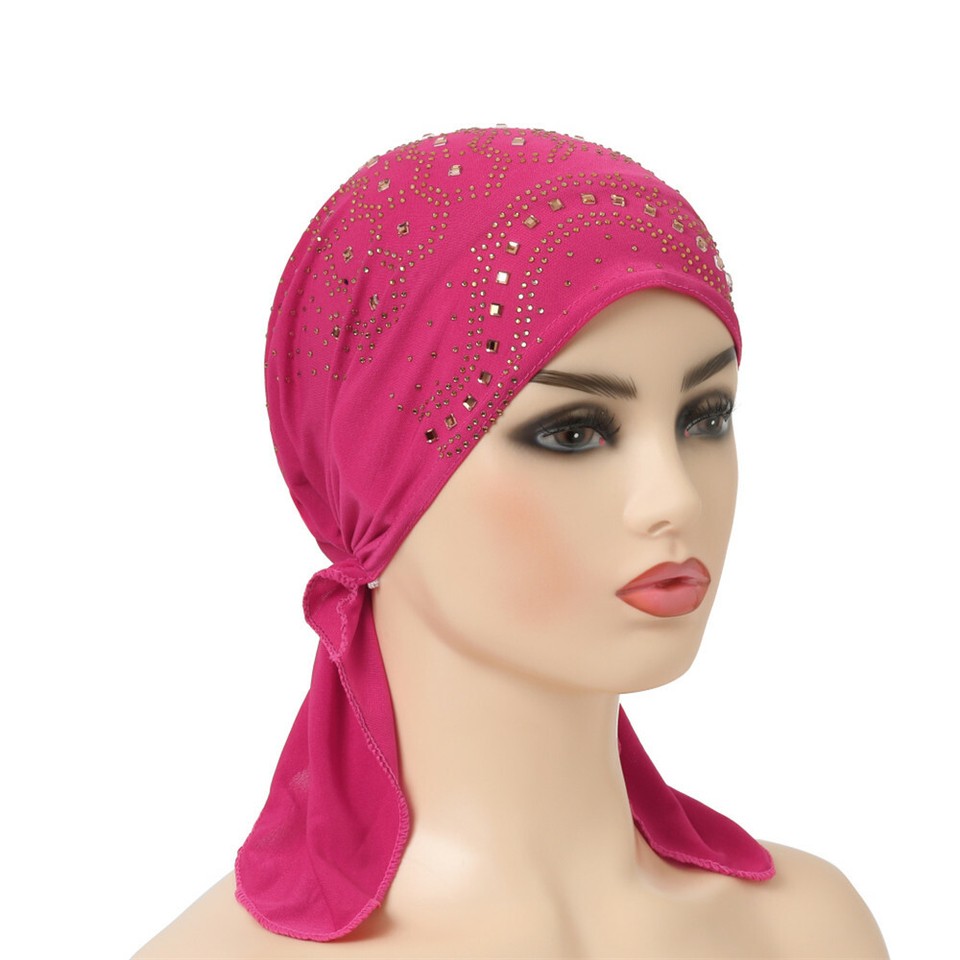 Muslim Women Hats Turban Bonnet Cancer Chemo Caps Indian Beanie Islamic ...