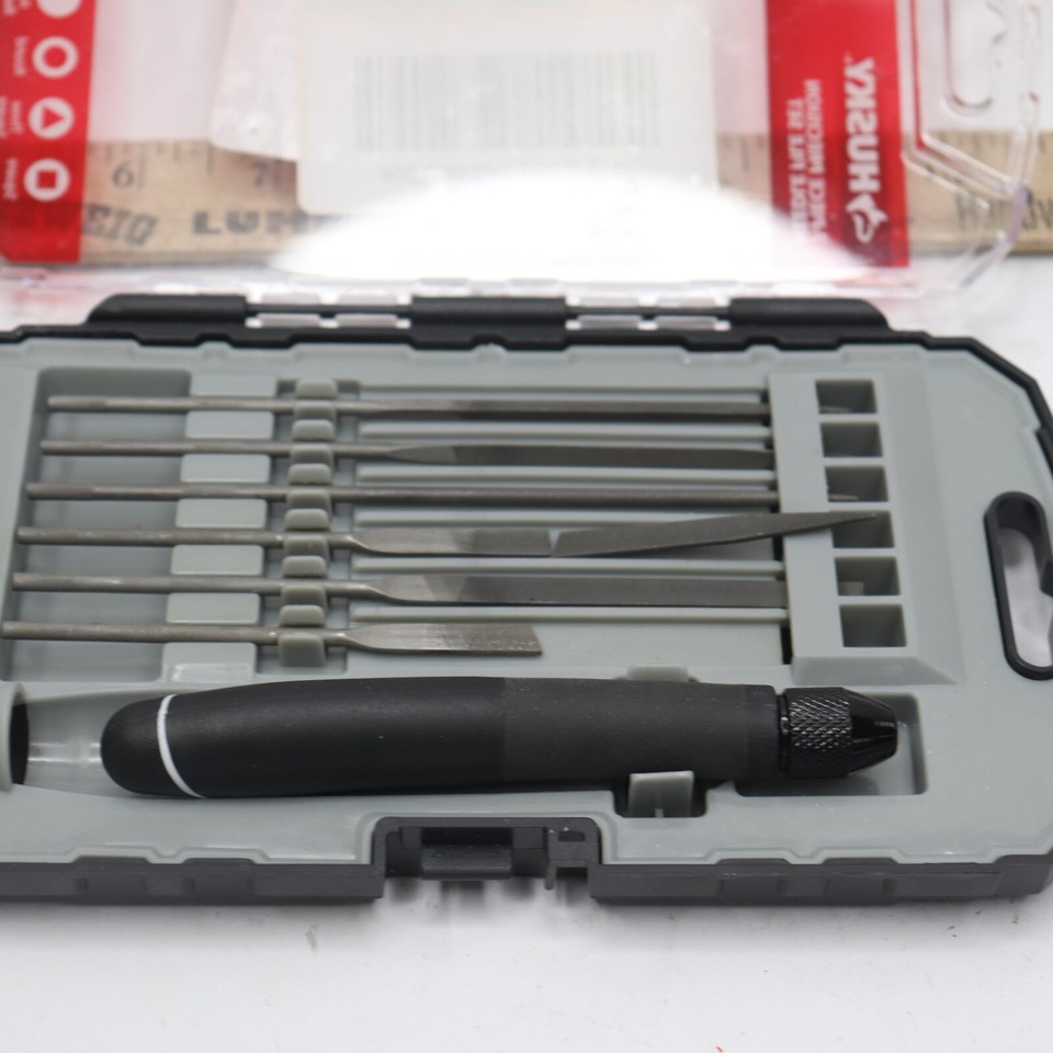 (7-Pk) Husky Precision File Set with Storage Case Steel 114235 - 1 ...