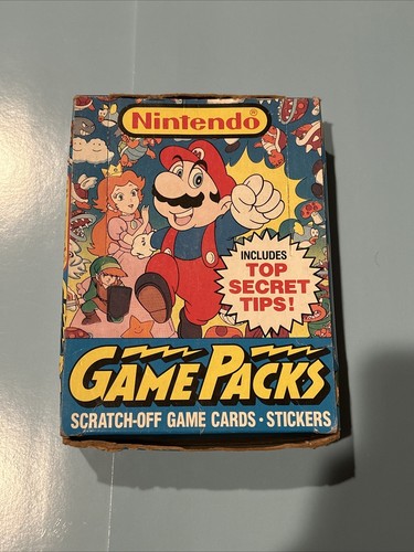 1989 Topps Nintendo Game Packs 48 Count Open Box Sealed Wax Packs *wear ...