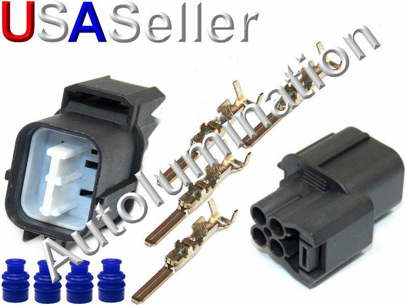 O2 Oxygen Sensor Female Connector Harness Kit 4 Way Honda Civic Integra ...