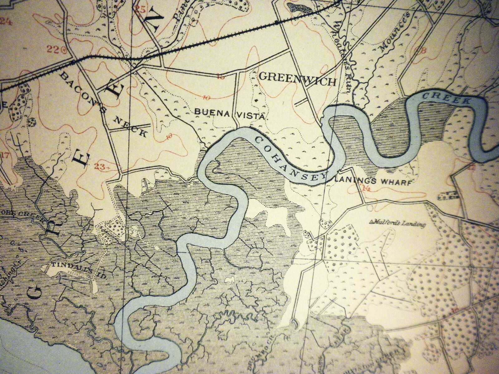 LARGE 3-ft Linen-Backed Original Antique Map Bridgeton Area, New Jersey ...