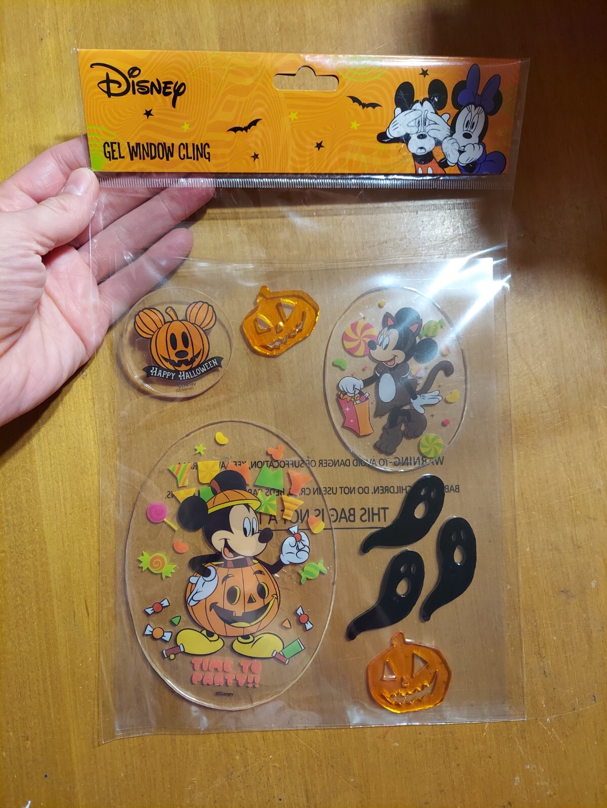 Disney Mickey Mouse in Pumpkin Minnie in Cat Costume Halloween Gel ...