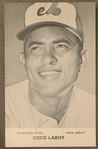 1972 MONTREAL EXPOS TEAM ISSUED POSTCARD COCO LABOY AUTO/SIGNED RARE | eBay