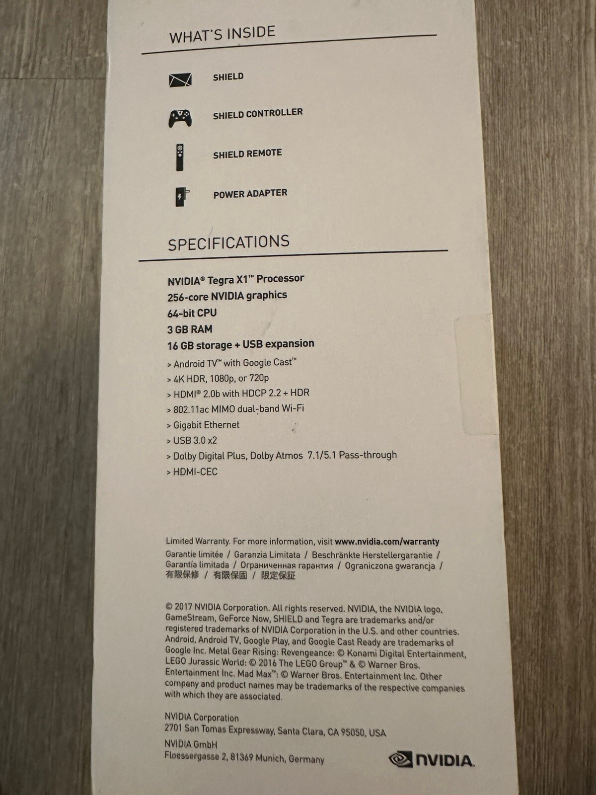 NVIDIA Shield TV P2897 (2017) 16GB 4K HDR Media Streamer - Black (945 ...