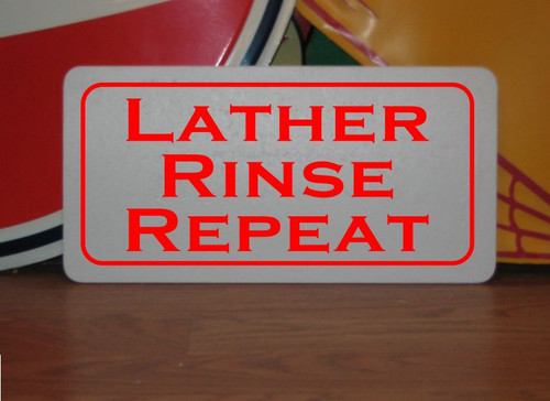 LATHER RINSE REPEAT Metal Sign 40's 50s Retro Vintage Style HAIR Beauty ...