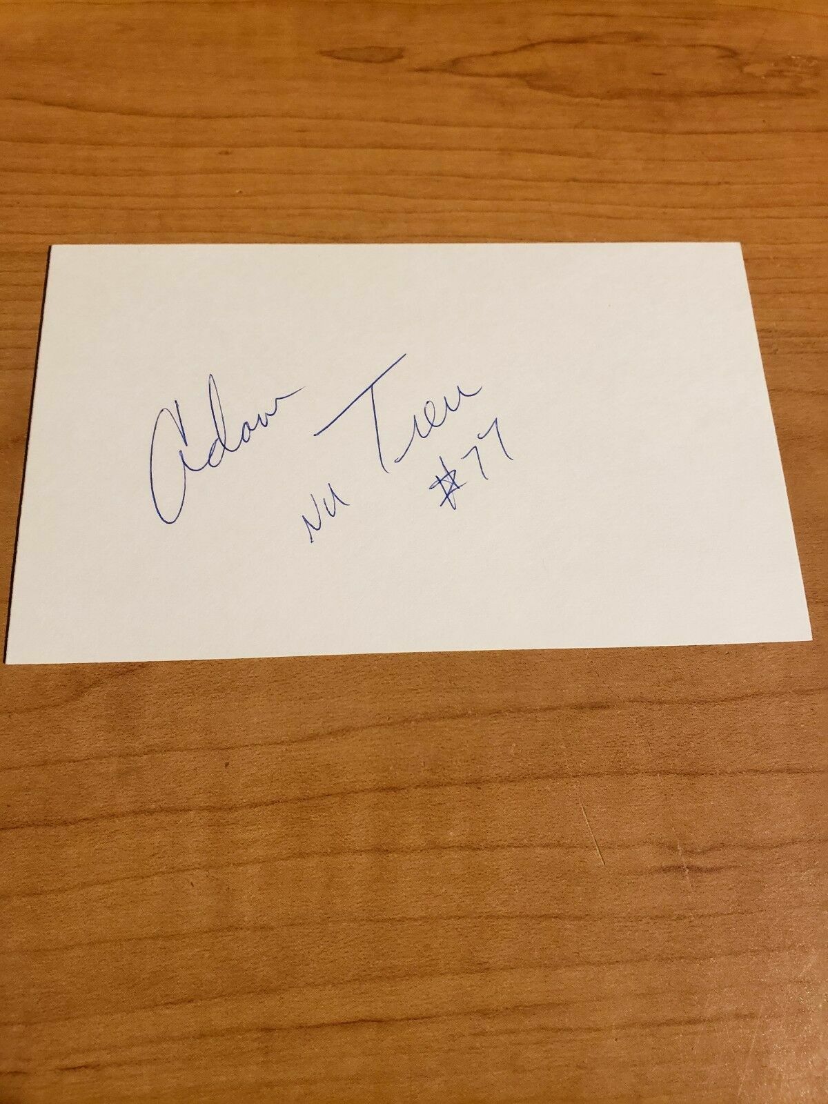 ADAM TREU - FUSSBALL - AUTHENTISCHES AUTOGRAMM SIGNIERTE INDEXKARTE ...