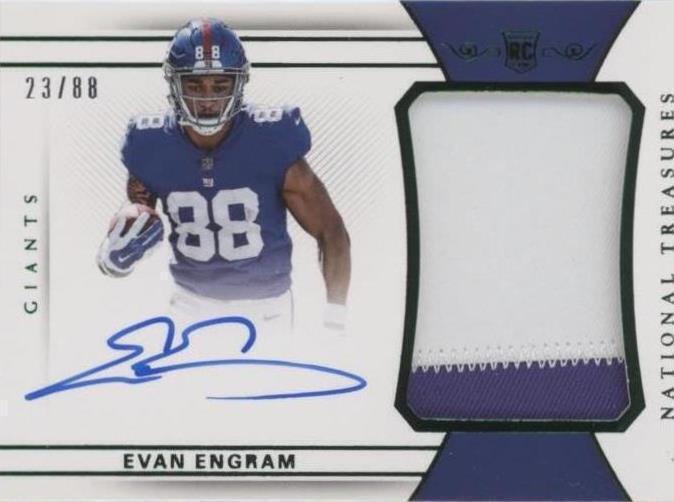 2017 Panini National Treasures - Rookie Patch Autograph Evan Engram ...