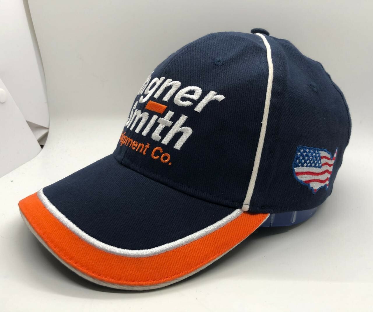 Wagner Smith Equipment Co Cap Hat Adult Adjustable Blue Orange Cotton ...