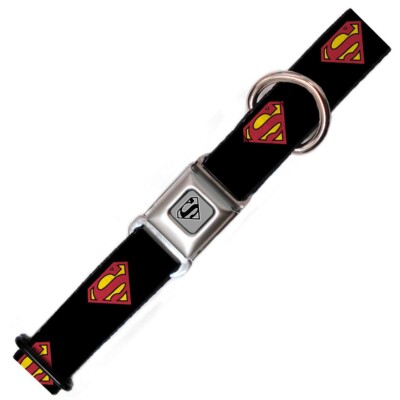 DESIGNER DOG COLLAR - SUPERMAN LOGO - SMALL - BUCKLE DOWN COLLAR - NOS ...
