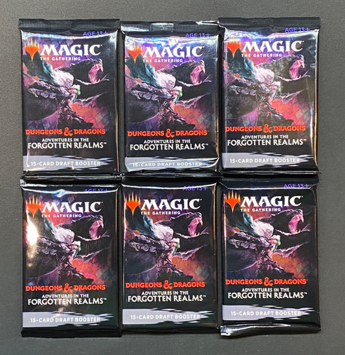 MTG Adventures in the Forgotten Realms - Draft Booster Pack Lot (6 ...
