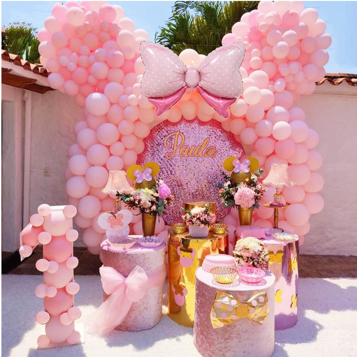 Minnie Mouse Balloon Arch Mini Mouse Balloon Garland Arch Kit Light