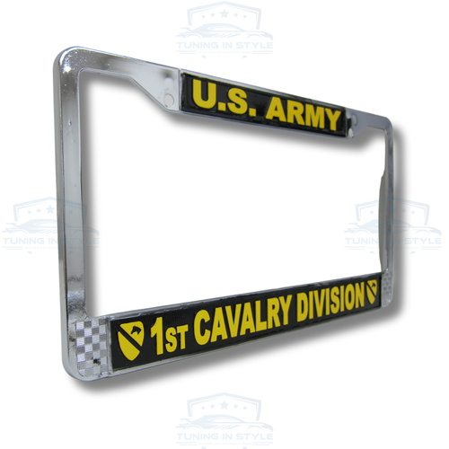 US Army 1st Cavalry Division Metal Chrome License Plate Frame Official ...