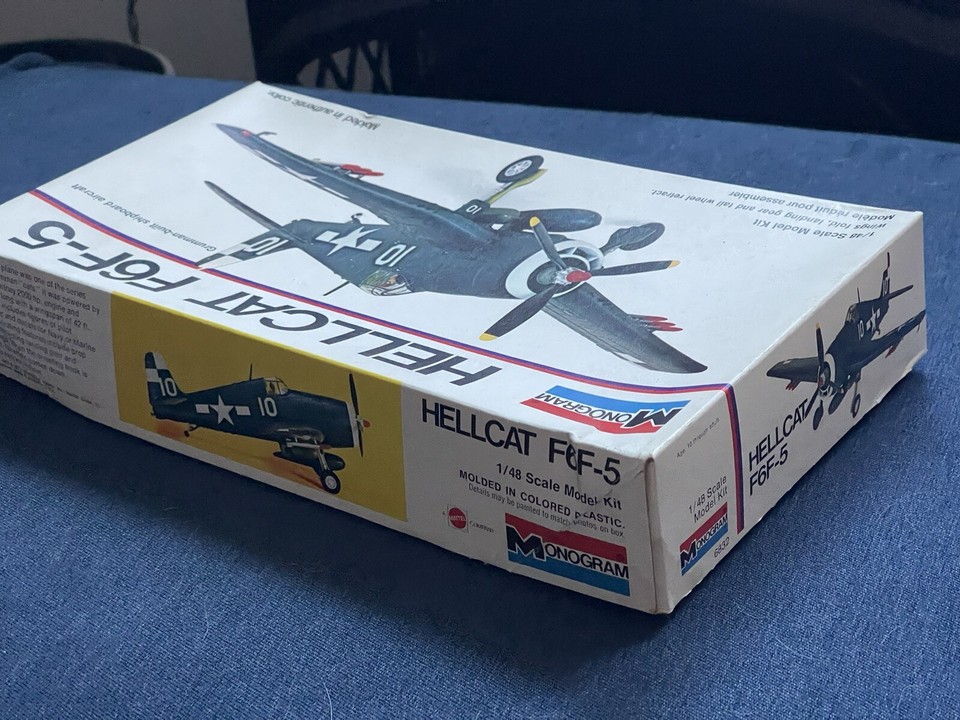 1979 version MONOGRAM #6832 Hellcat F6F-5 airplane Model Kits lots cars ...