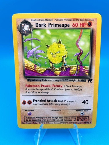 Pokémon TCG Dark Primeape 43/82 Team Rocket LP | eBay