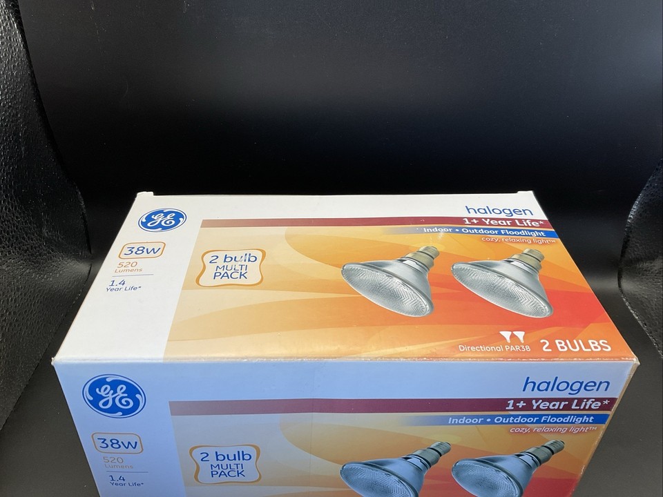GE Halogen 38W Indoor/outdoor floodlight, PAR38 (2 Pack) | eBay