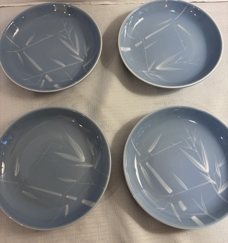 Winfield China Blue Pacific Bamboo Bread And Butter Plates 6” Set Of ...