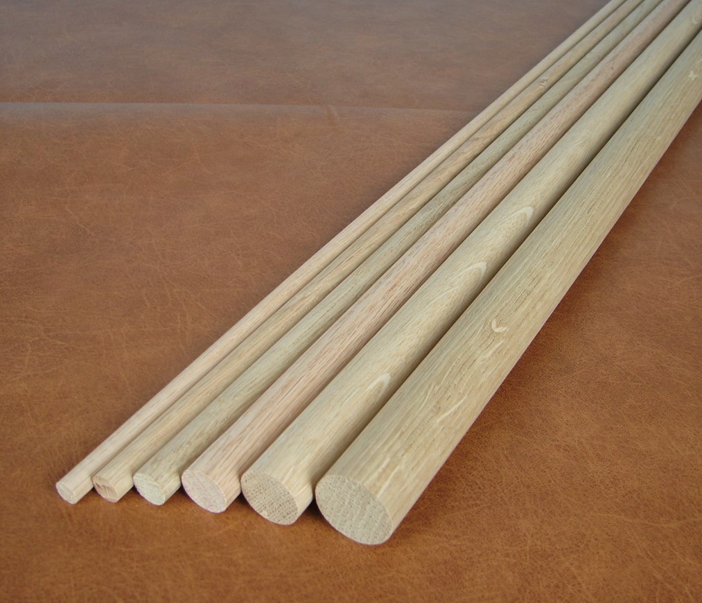 Rundstab Eiche Ø7,8,9,10,11,12,16,20,25,30,35,40,45,50mm x 1000mm ...