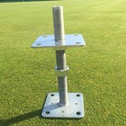 Galvanised Height Adjustable Elevated Post Base Support | eBay UK