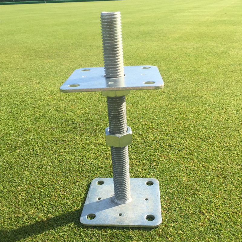 Galvanised Height Adjustable Elevated Post Base Support | eBay