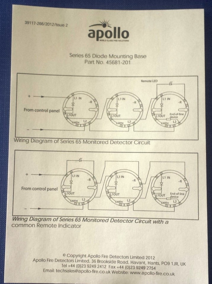 20 x Apollo Series 65 Detector Diode Base Apollo S65 Apollo Series 60 ...