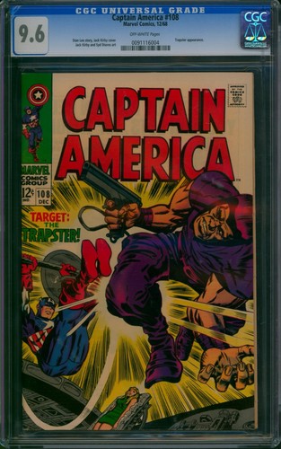 Captain America #108 🌟 CGC 9.6 🌟 Trapster Appearance! Jack Kirby Comic ...